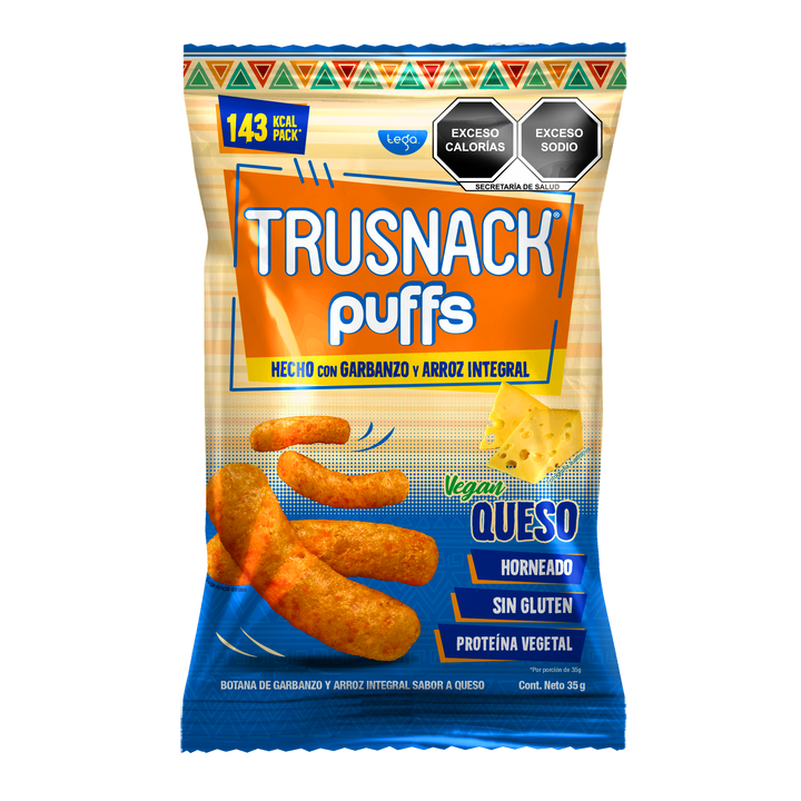 TRUSNACK PUFFS VEGAN QUESO FAMILY SIZE 180g – TRUSNACK MX